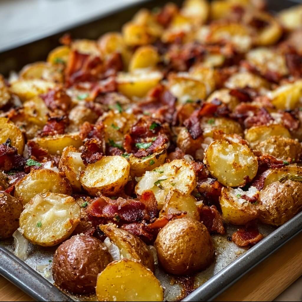 Crispy Bacon & Potato Sheet Pan - khsmtr